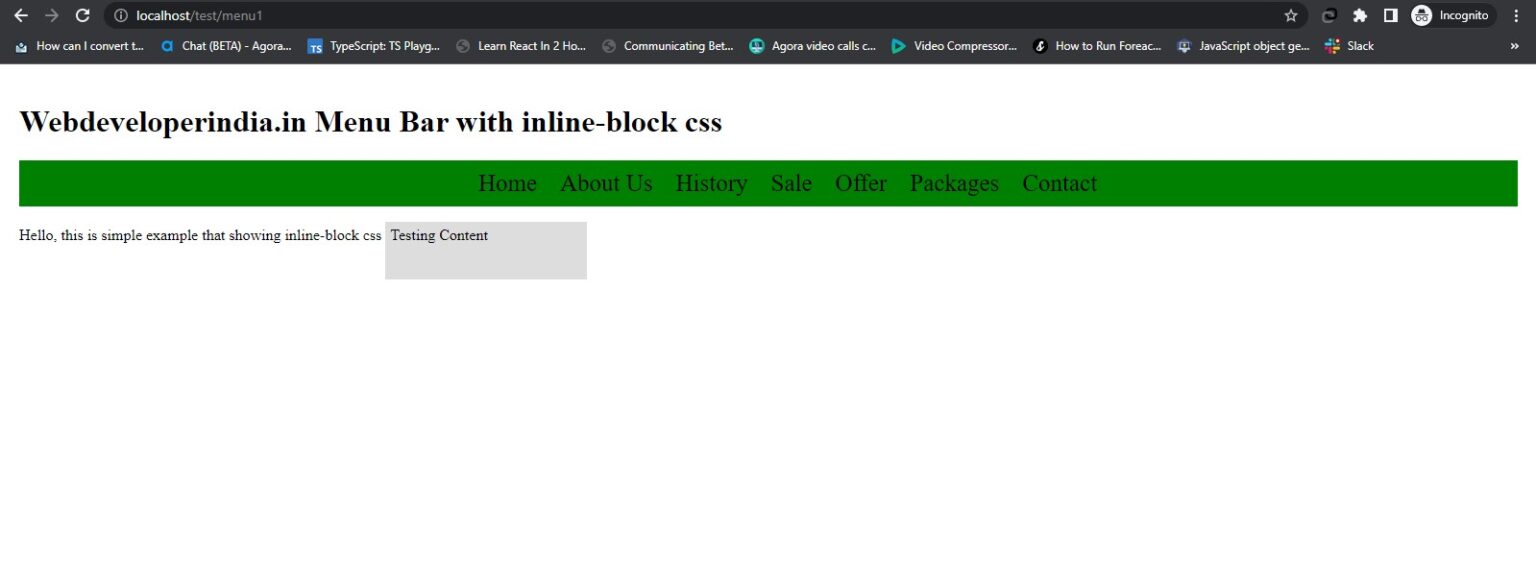 How to use Inline & Inline-block display in CSS - webdeveloperindia.in ...