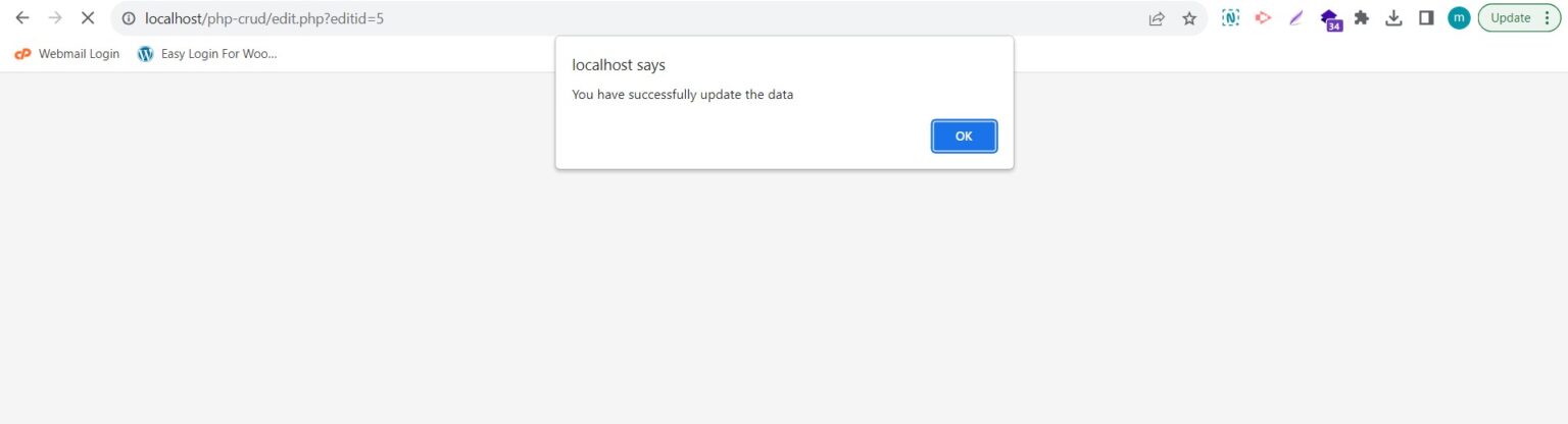 PHP : CRUD operation using PHP and MySQLi - webdeveloperindia.in | Web ...