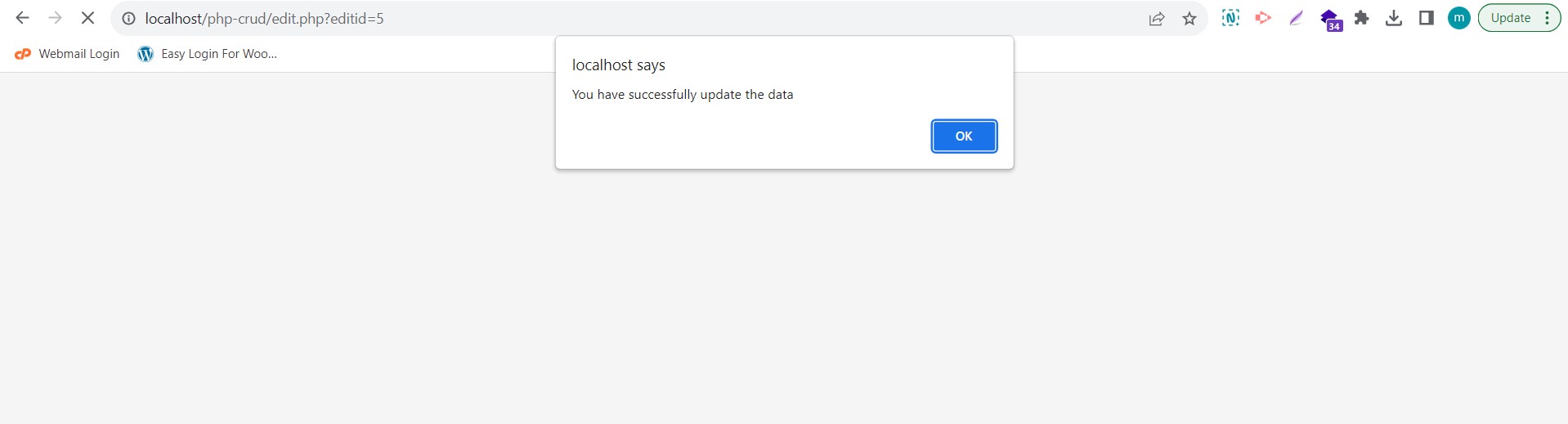 PHP : CRUD operation using PHP and MySQLi - webdeveloperindia.in | Web Developer India Tutorials ...